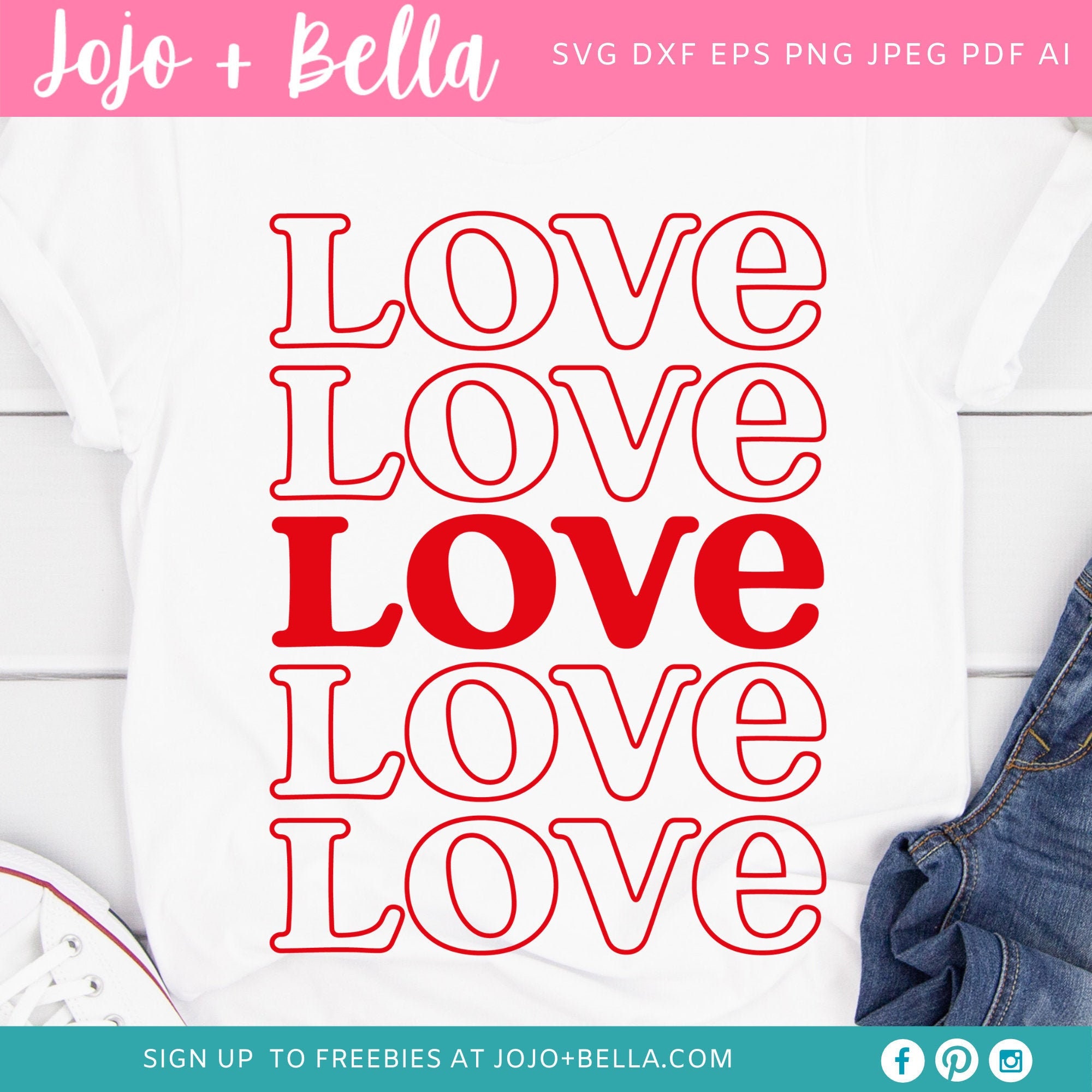 Love Svg Valentines Svg Love Stacked Svg Valentines Day - Etsy