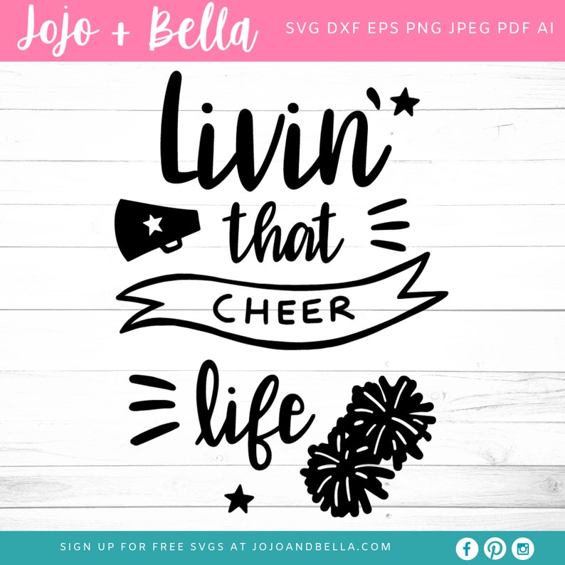 Livin' That Cheer Life Svg Cut File cheerlife SVG Cheer - Etsy