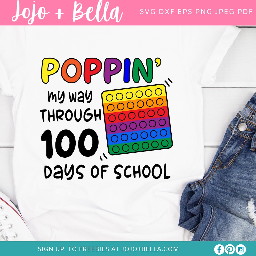 Poppin' Through 100 Days of School Svg, Popper Toy SVG, Teacher Svg ...