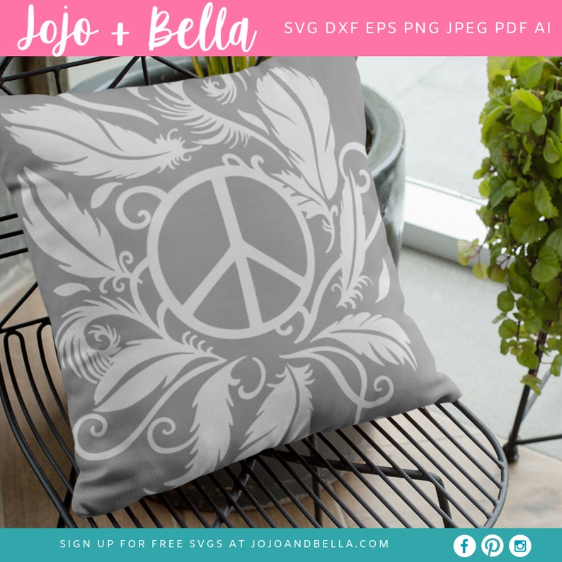 Peace Feather Wreath SVG - Peace Svg, Feather Wreath Svg, Boho T-shirt ...