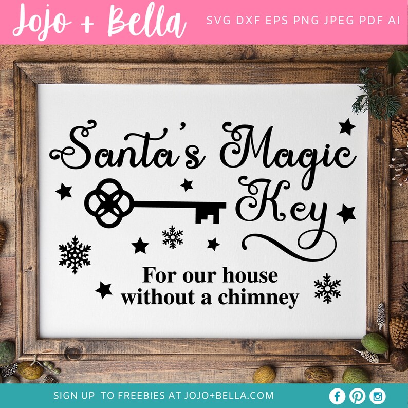 Santa's Magic Key SVG, Christmas Svg, Santa Sign Svg, Christmas Sign ...