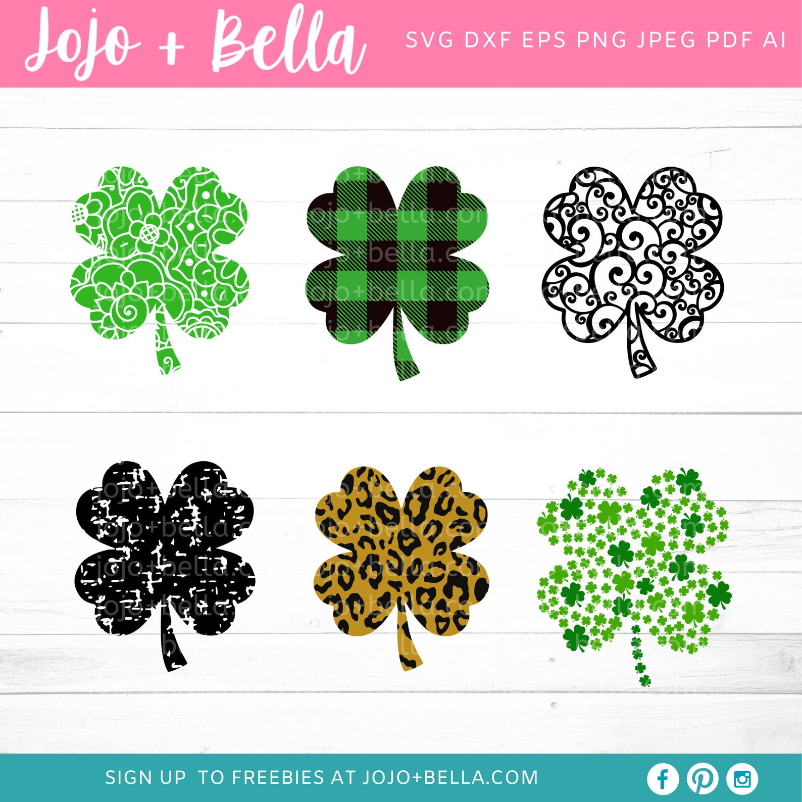Swirly Shamrock Svg Shamrock SVG Bundle Patterned Shamrock - Etsy