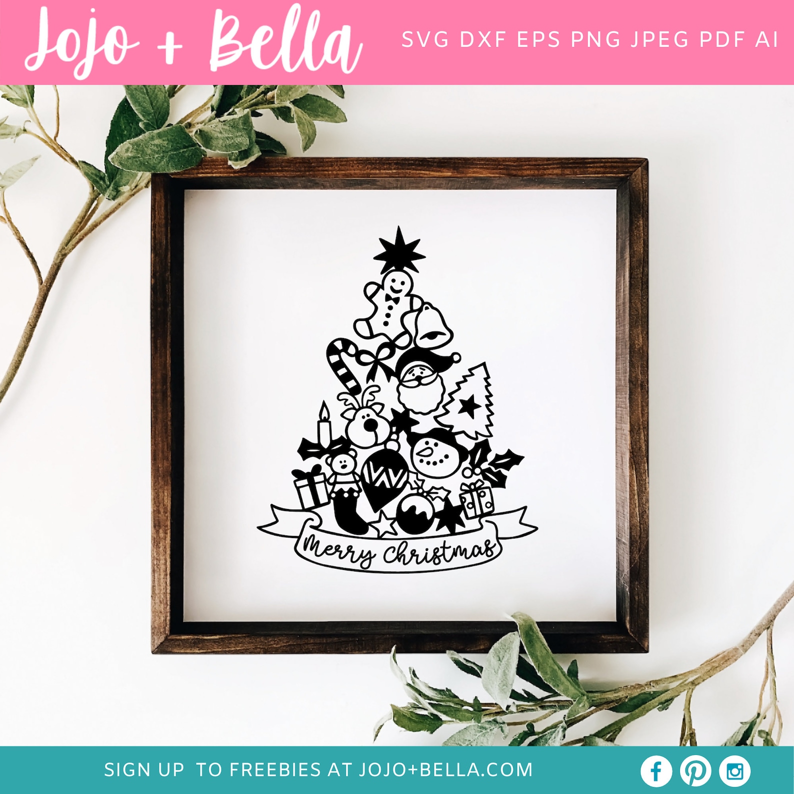 Christmas Tree SVG Merry Christmas SVG Christmas Svg Santa - Etsy