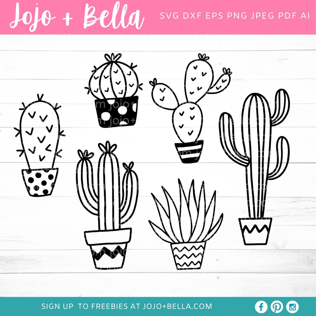 Cactus Svg, Cactus Svg Bundle, Cactus Png, Cactus Clipart, Succulent ...