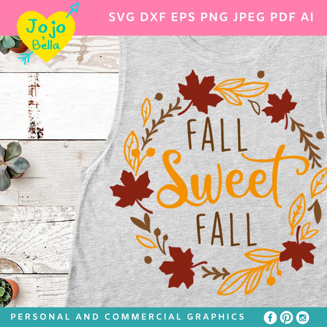 Fall Sweet Fall SVG SVG Dxf Eps Ai Jpeg Png Pdf Cut | Etsy