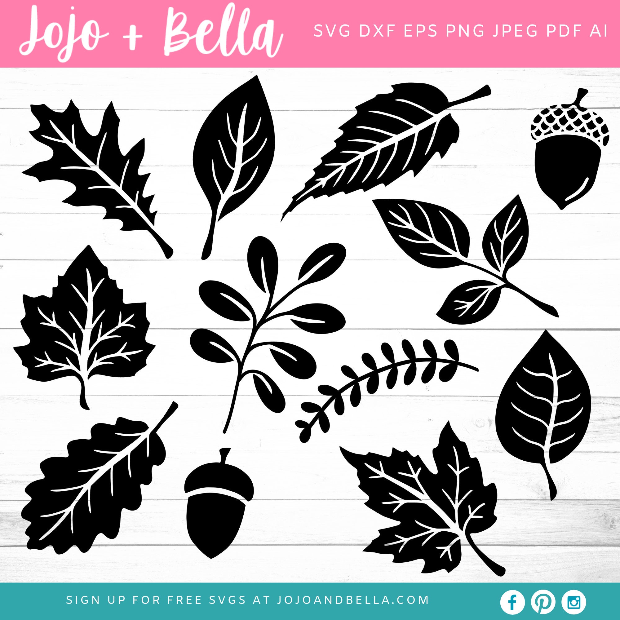 Fall Leaves Svg Bundle - 25 Designs, Fall Leaves Svg, Fall Leaf Svg ...