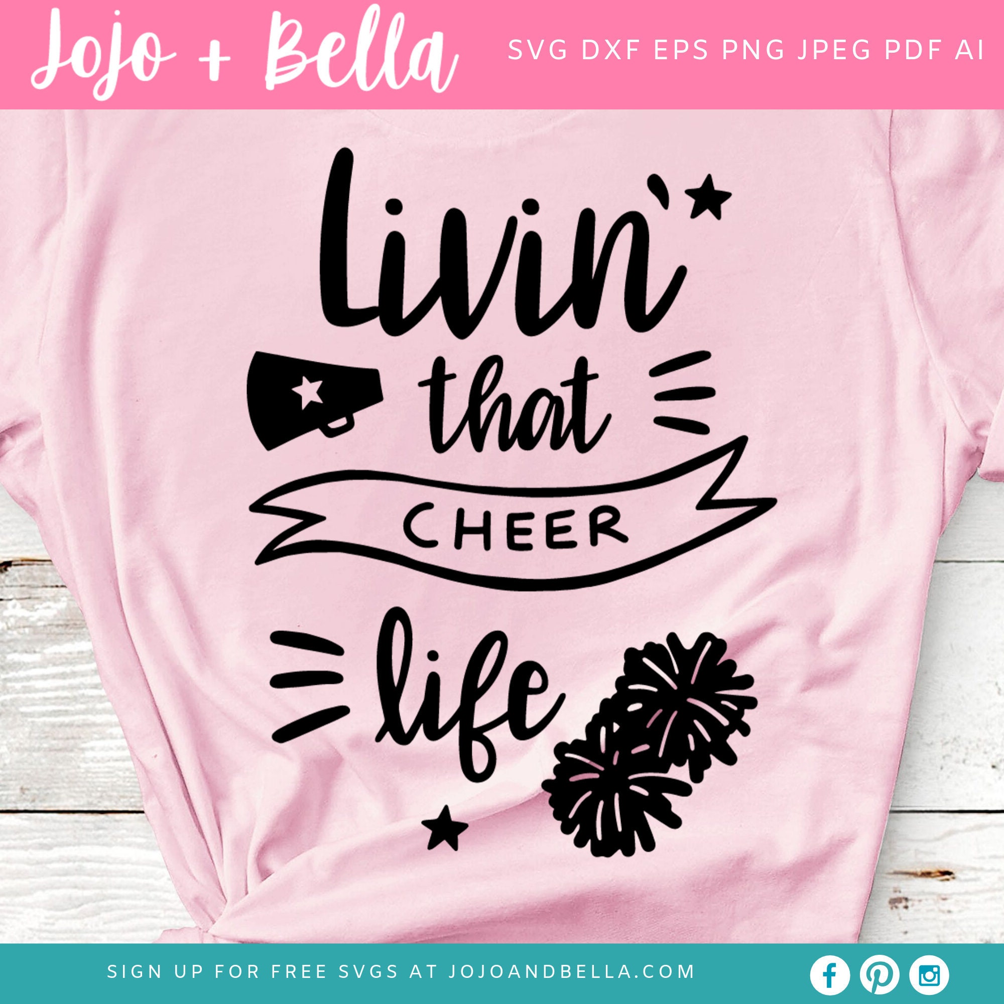 Livin' That Cheer Life Svg Cut File cheerlife SVG Cheer - Etsy Canada