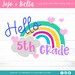 Hello 5th Grade Svg, Back to School Svg, Svg, School Svg, Rainbow Svg ...