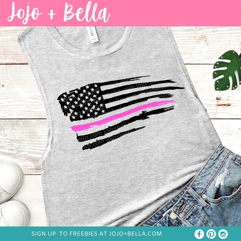 Breast Cancer Svg Cancer Svg American Flag Svg Distressed - Etsy
