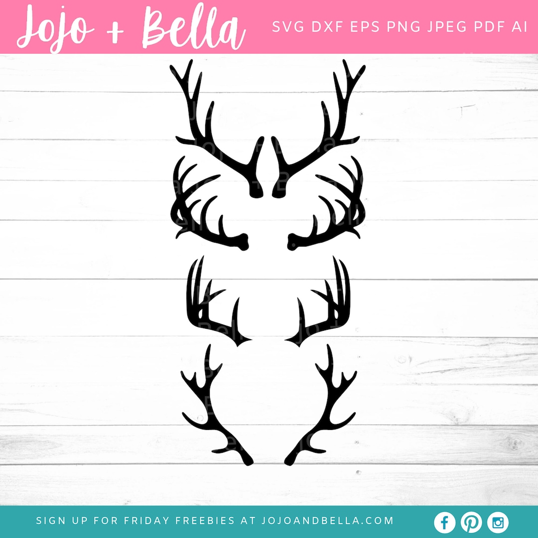 Deer Antlers SVG, Antlers Clipart, Antlers Vinyl Decal - Antlers Svg ...