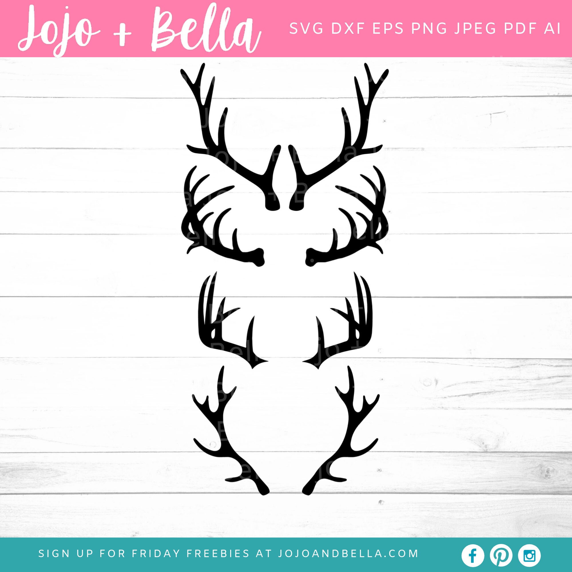 Deer Antlers SVG Antlers Clipart Antlers Vinyl Decal | Etsy