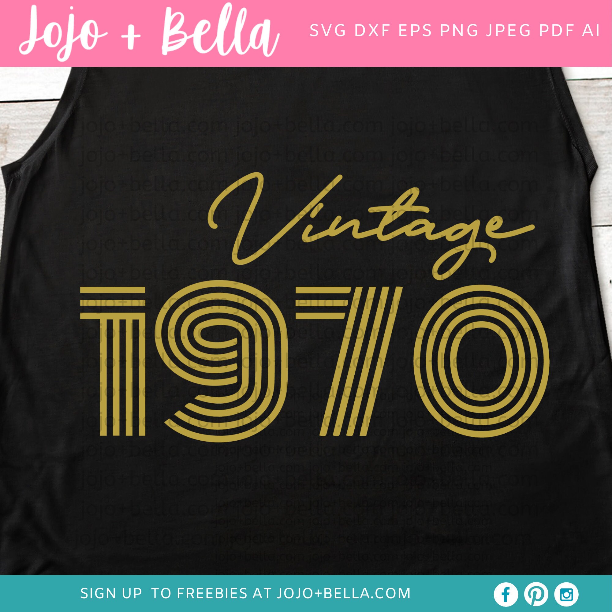 Vintage 1970 svg 1970 svg Vintage Birthday Svg Birthday - Etsy España