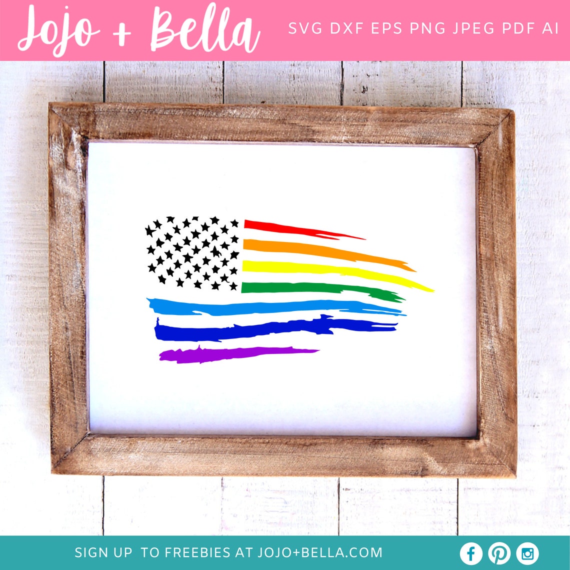 Rainbow US Flag Svg Rainbow Svg LGBT Svg Pride Svg Nurse | Etsy