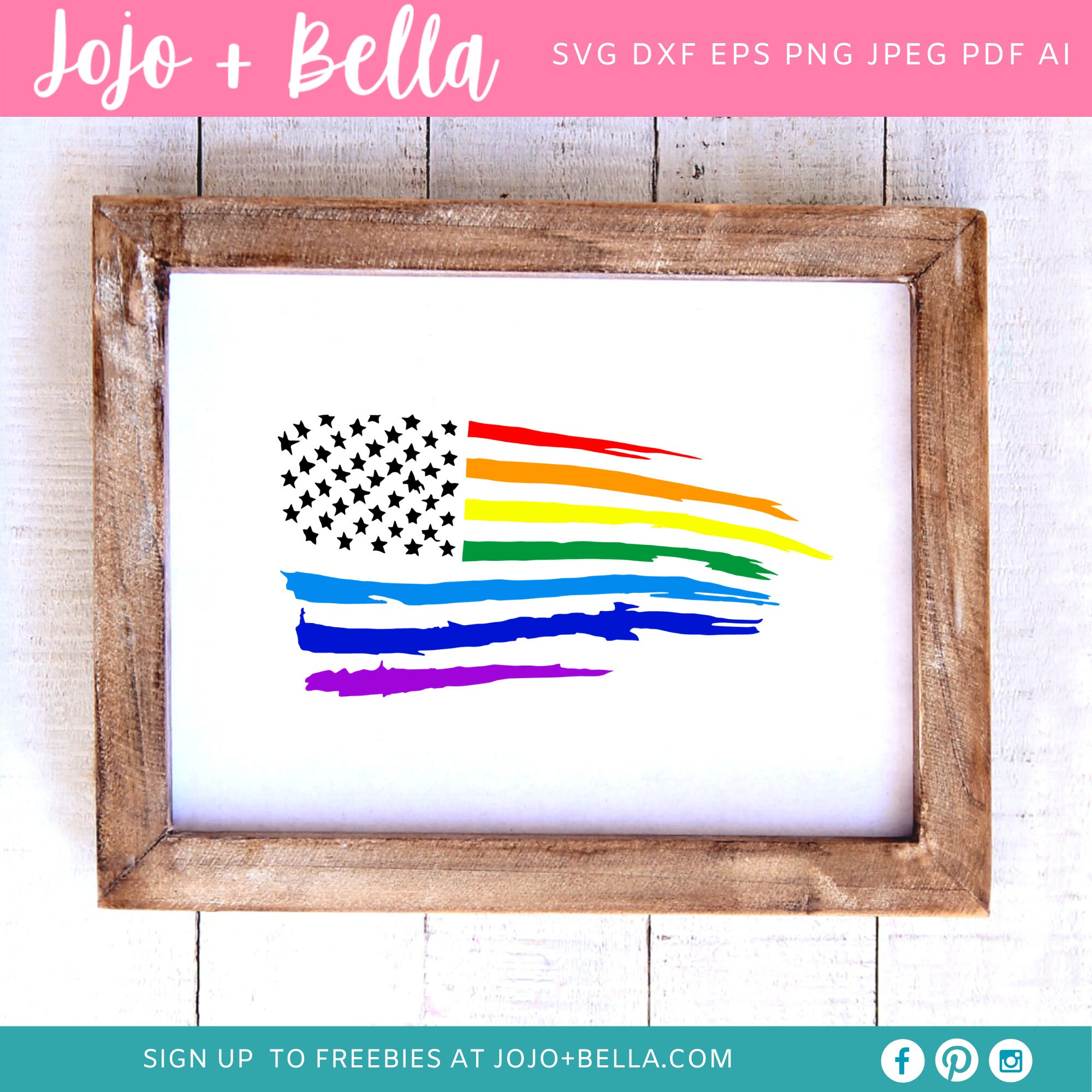 Rainbow US Flag Svg Rainbow Svg LGBT Svg Pride Svg Nurse | Etsy