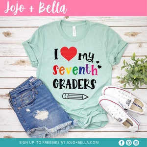 I Love My Seventh Graders Svg, Back to School Svg, School Svg, Teacher ...