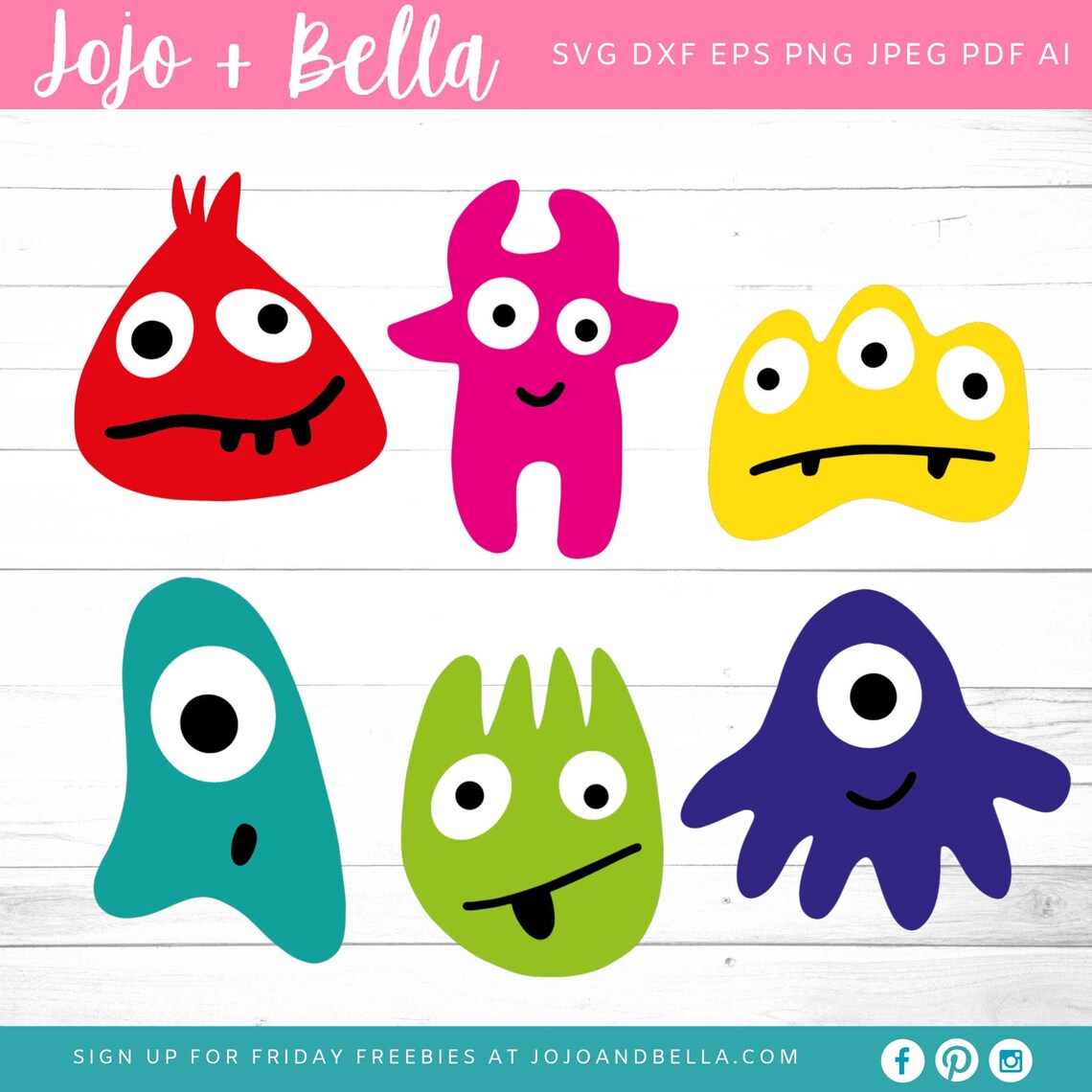 Monster SVG Bundle, Cute Monster, Funny Monster Svg, Monster Face Svg ...
