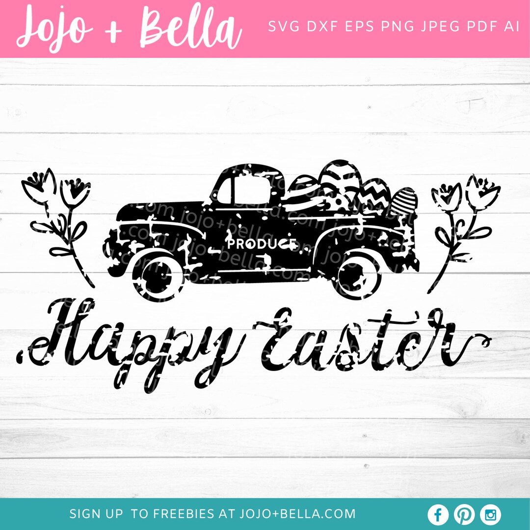 Easter Svg, Happy Easter Svg, Easter Truck Svg, Easter Egg Svg, Grunge ...