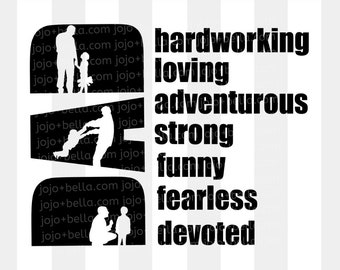 Husband Daddy Protector Hero Svg Dad Svg Father's Day - Etsy