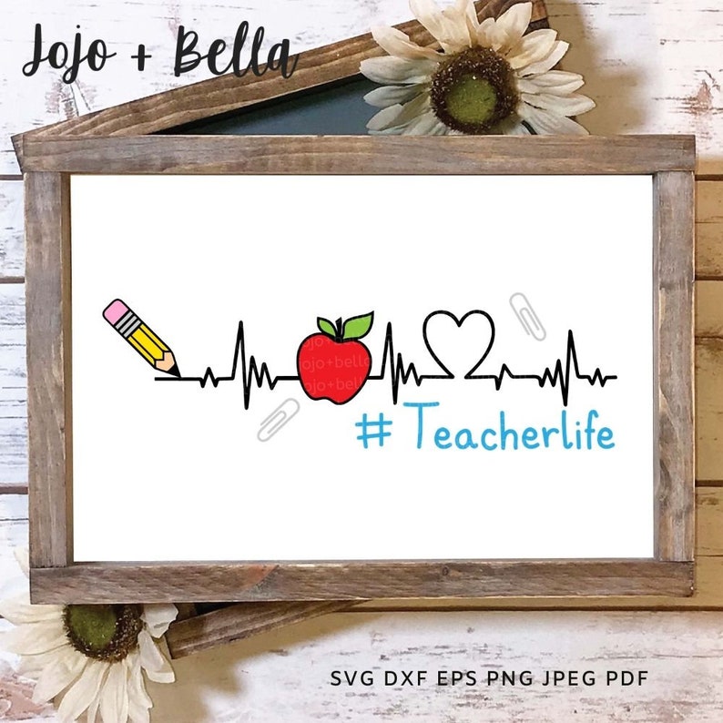 Teacherlife Svg Teacher Life Svg Teacher Heartbeat Svg Png - Etsy