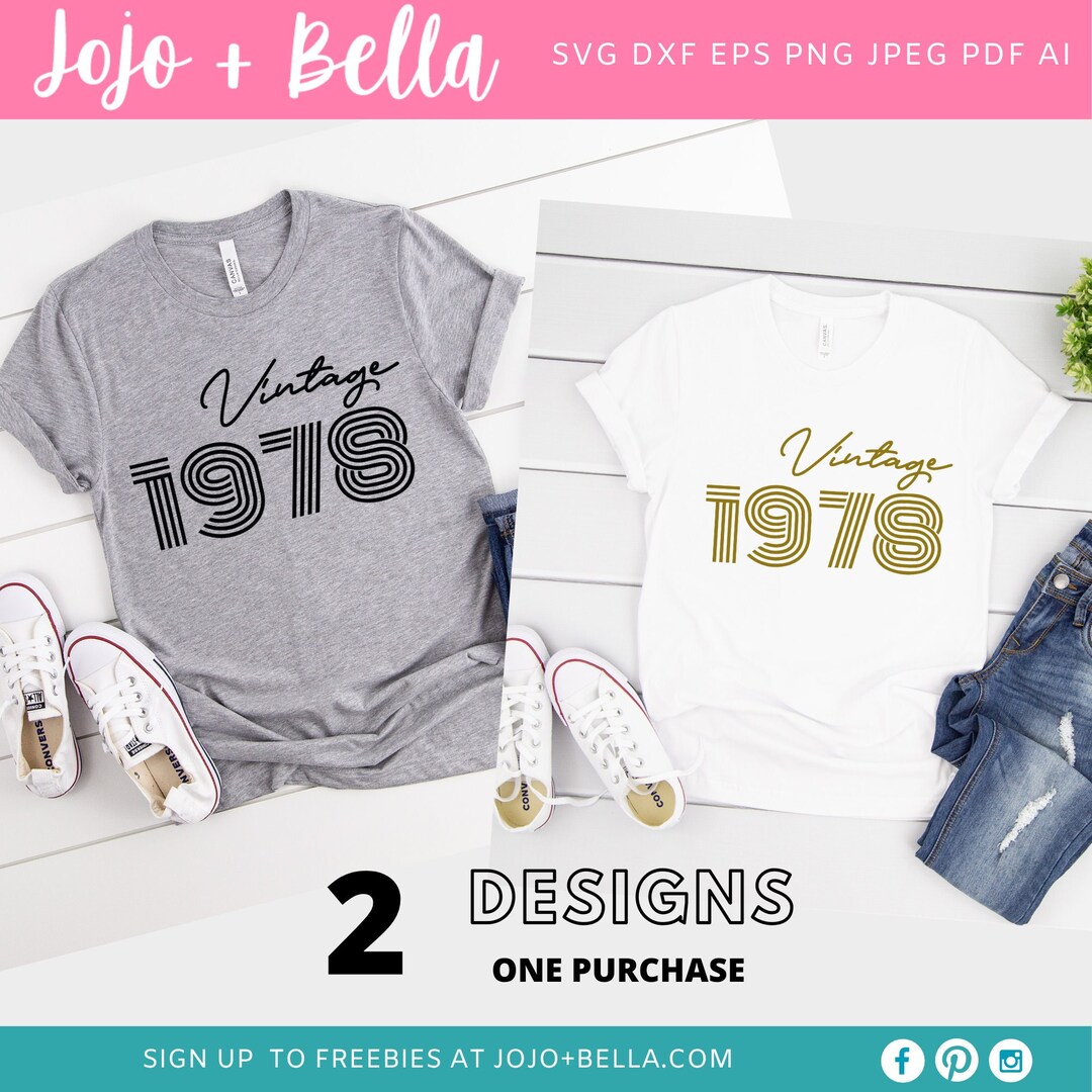 Vintage 1978 Svg, 70s Svg, 40th Birthday Svg, Vintage Svg for Shirts ...