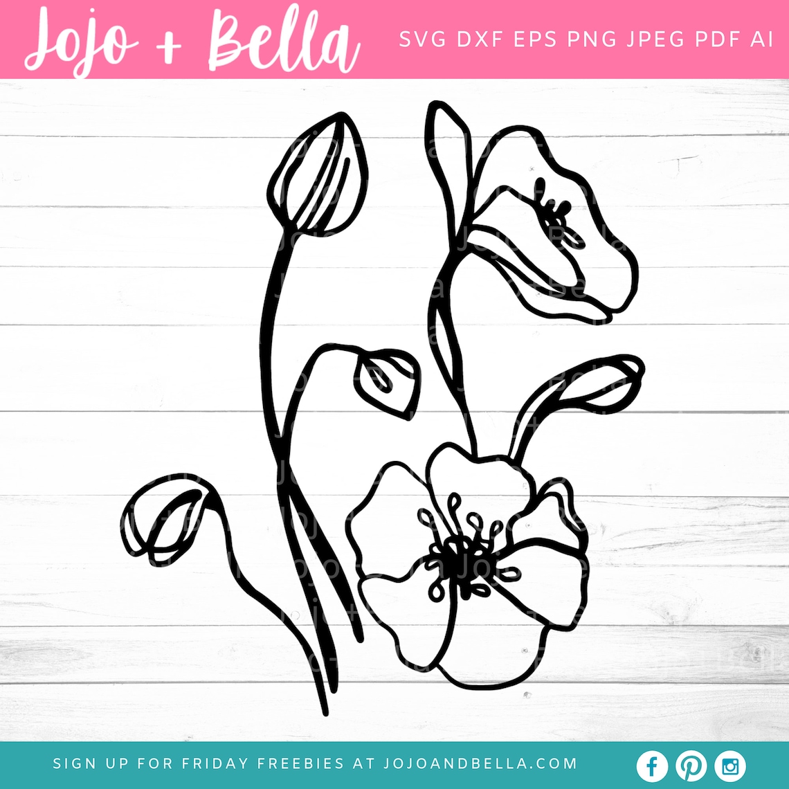 Poppy SVG Bundle Svg Dxf Eps Jpeg Png Ai Pdf Cut File | Etsy UK