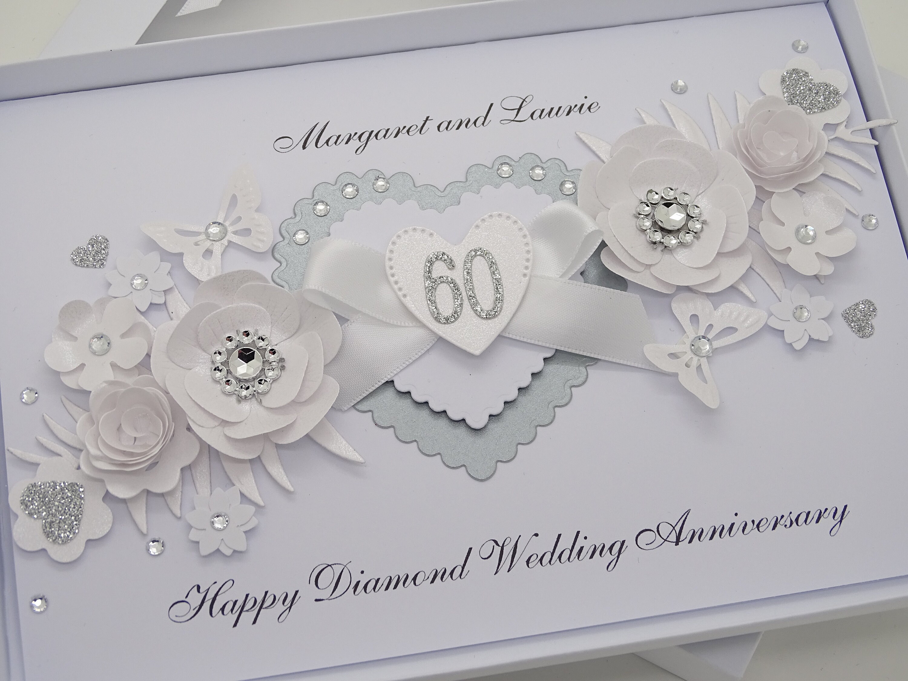 HANDMADE Personalised Card Birthday 60th Diamond Wedding - Etsy UK