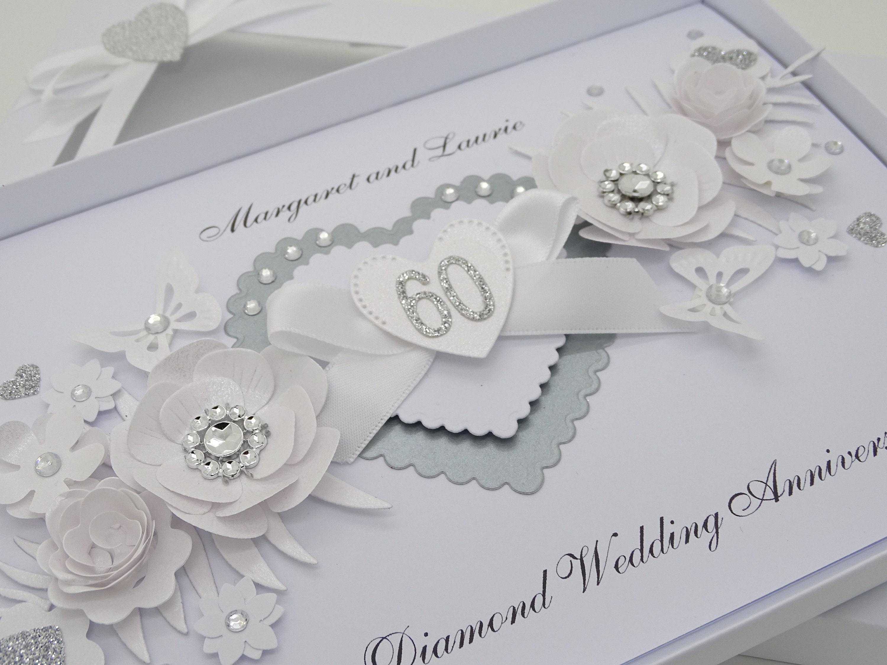HANDMADE Personalised Card Birthday 60th Diamond Wedding - Etsy UK