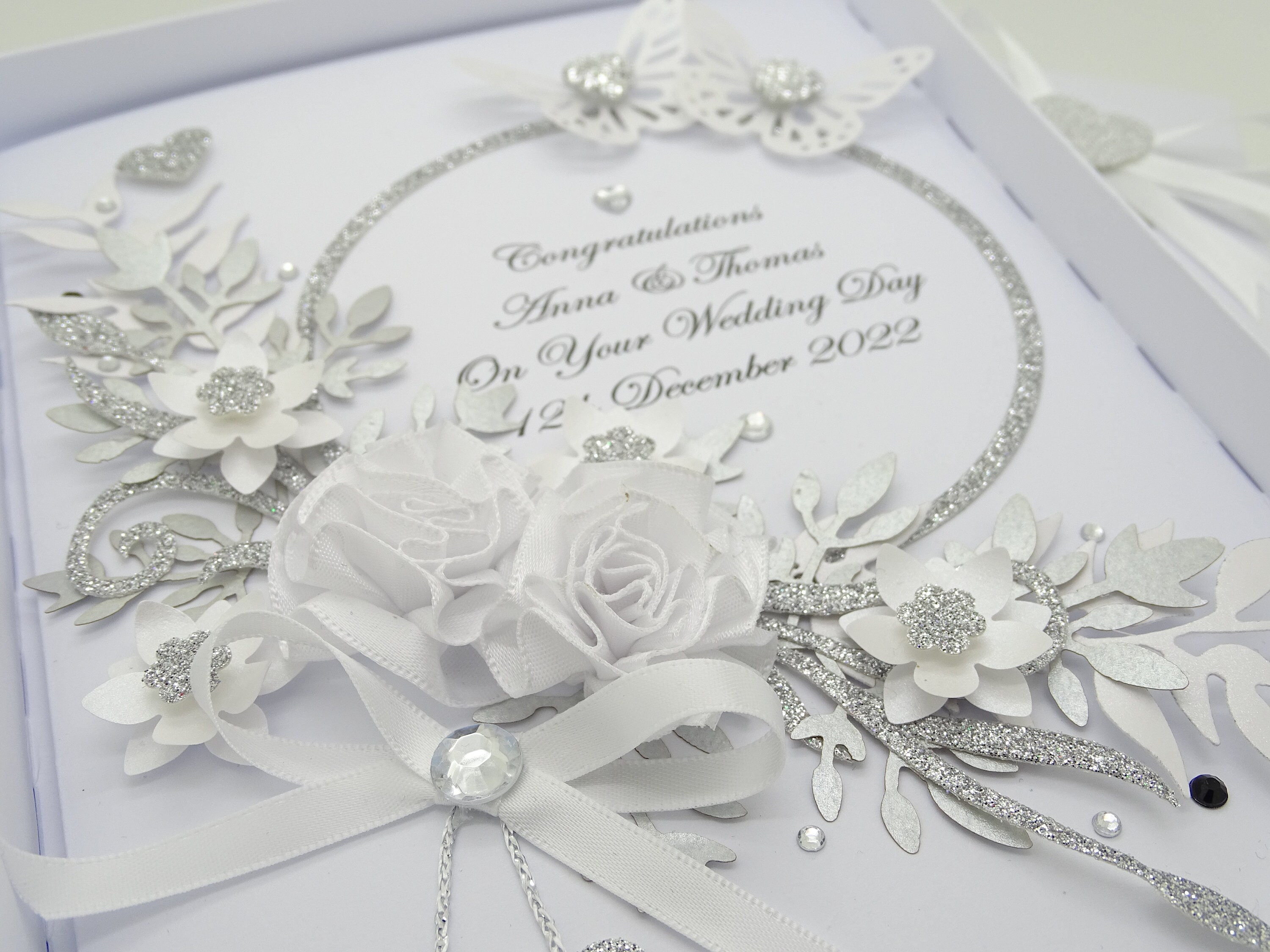 Luxury Handmade PERSONALISED Wedding Day Card Engagement | Etsy UK