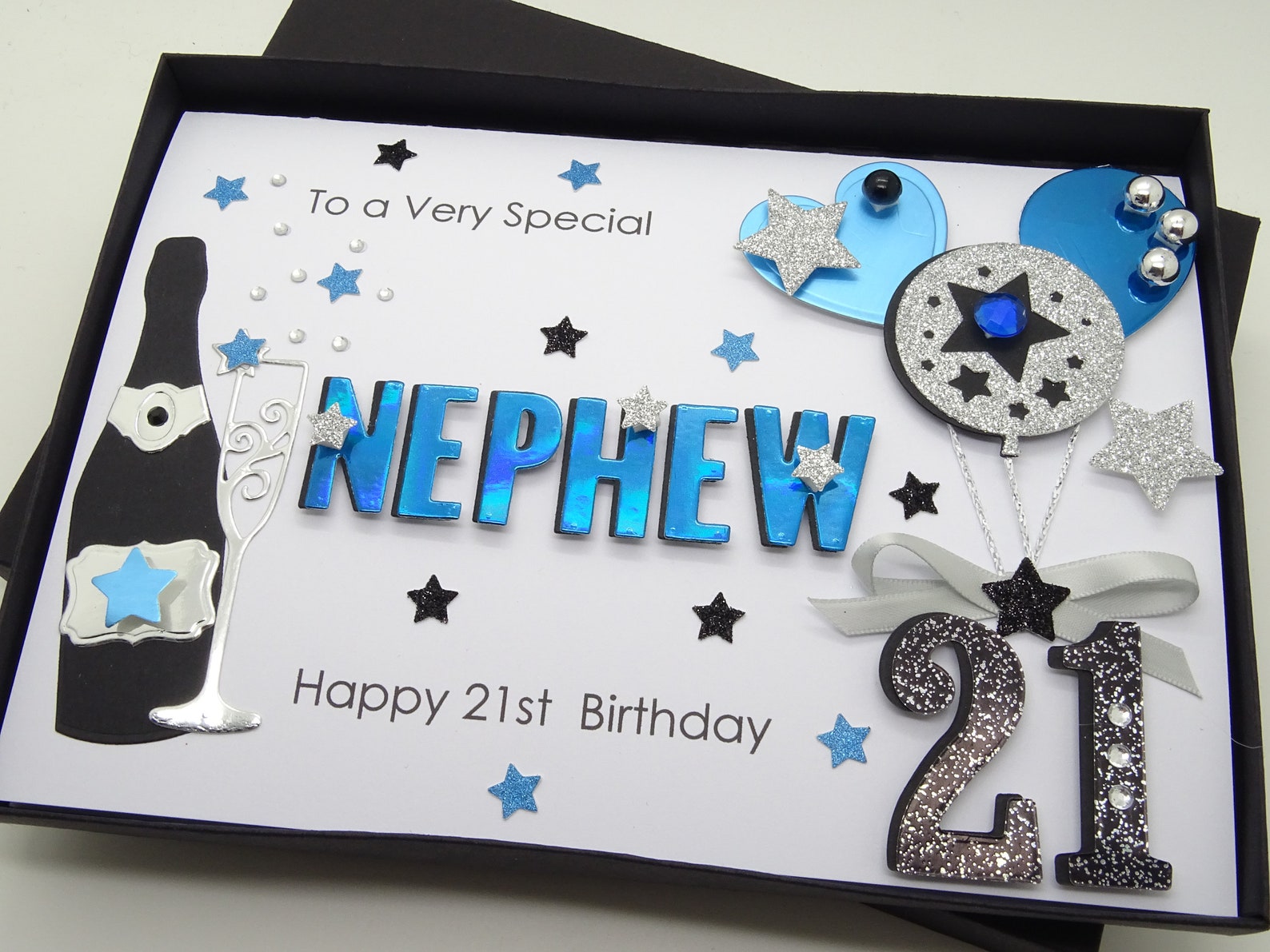 Personalised Handmade Birthday Card Son, NEPHEW Dad 30 40,50,60,70 80 ...