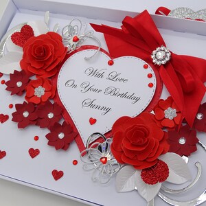 HANDMADE Personalised Birthday Card RUBY Wedding Anniversary Mother's ...