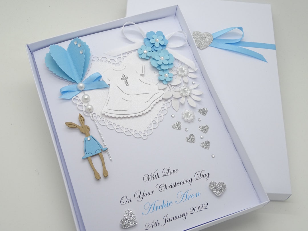 Baptism Personalised CHRISTENING Card Boy Son Godson Grandson ...