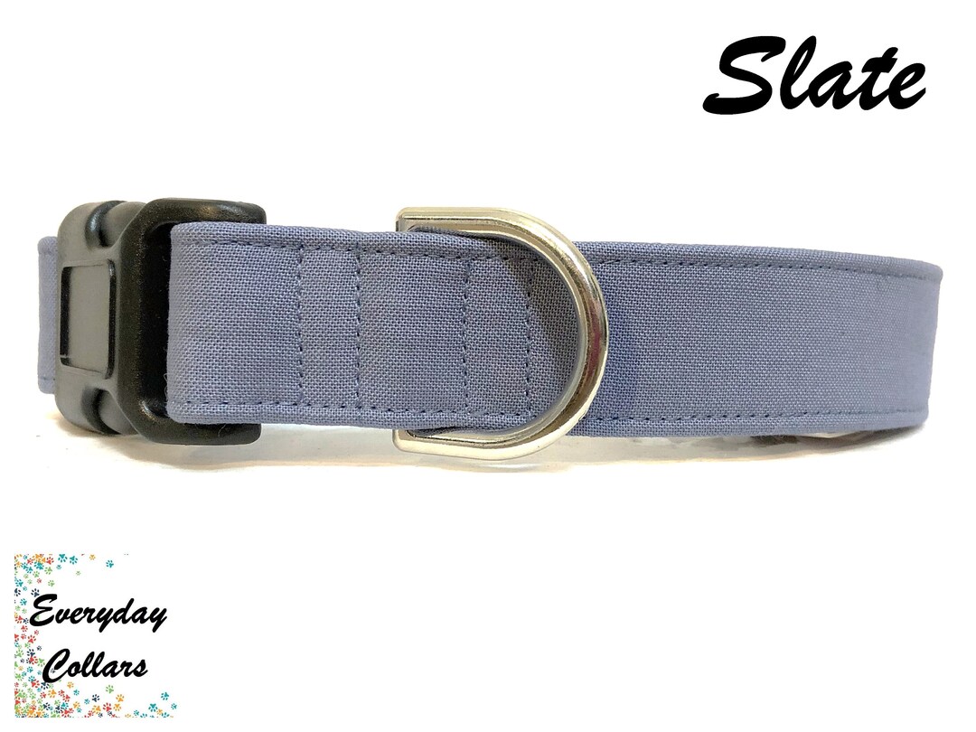 Solid Color Dog Collar SLATE Solid Color Cat Collar Solid - Etsy