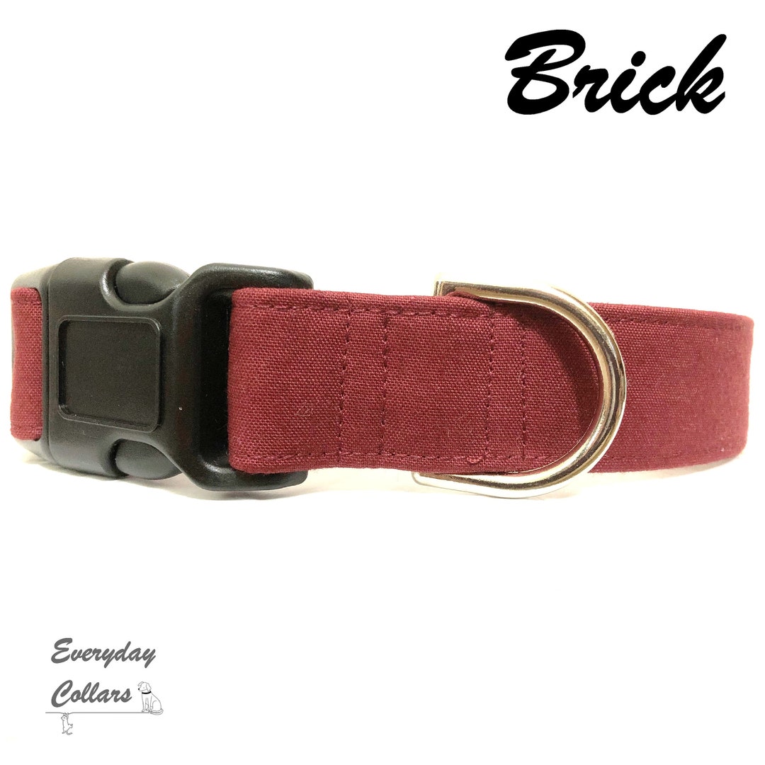 BRICK Dog Collar Cat Collar Dark Red Dog Collar Dark Red Cat Collar ...