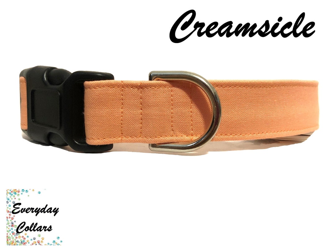 Solid Color Dog Collar CREAMSICLE Solid Color Cat Collar - Etsy
