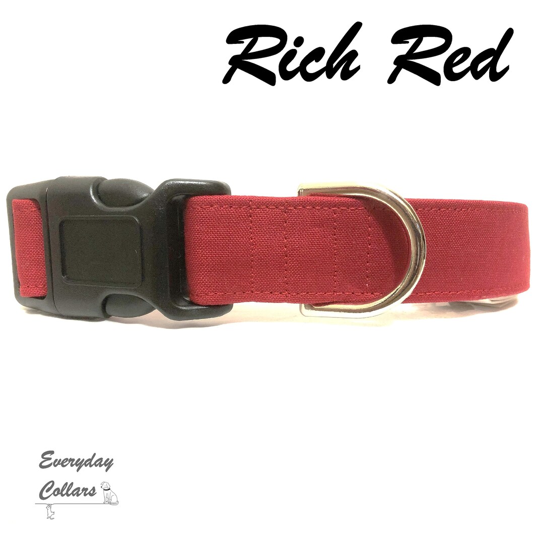 RICH RED Dog Collar Cat Collar Red Dog Collar Red Cat Collar Everyday ...