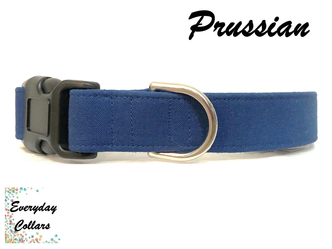 PRUSSIAN Dog Collar Cat Collar Blue Dog Collar Blue Cat Collar Everyday ...