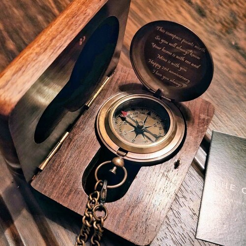 Engraved Compass Personalized Compass Custom Christmas Gift - Etsy