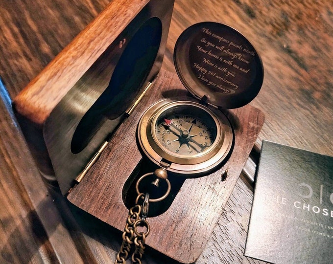 Personalized Compass, Custom Engraved Compass, Gift for Mom, Working ...