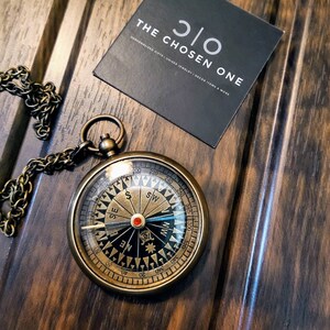 Beautiful Handmade Pocket Compass Brass Nautical Compass Chain ...