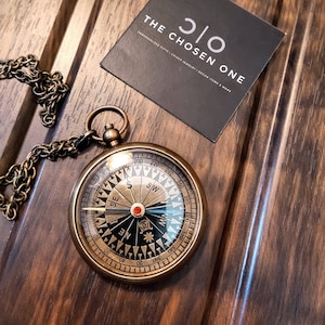 Beautiful Handmade Pocket Compass Brass Nautical Compass Chain ...