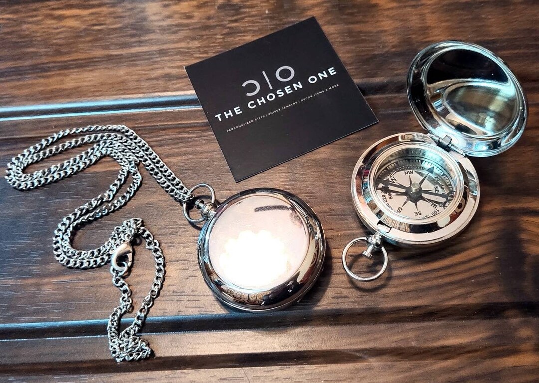 Personalized Compass, Silver Compass, Gift for Wife, Personalized Gift ...