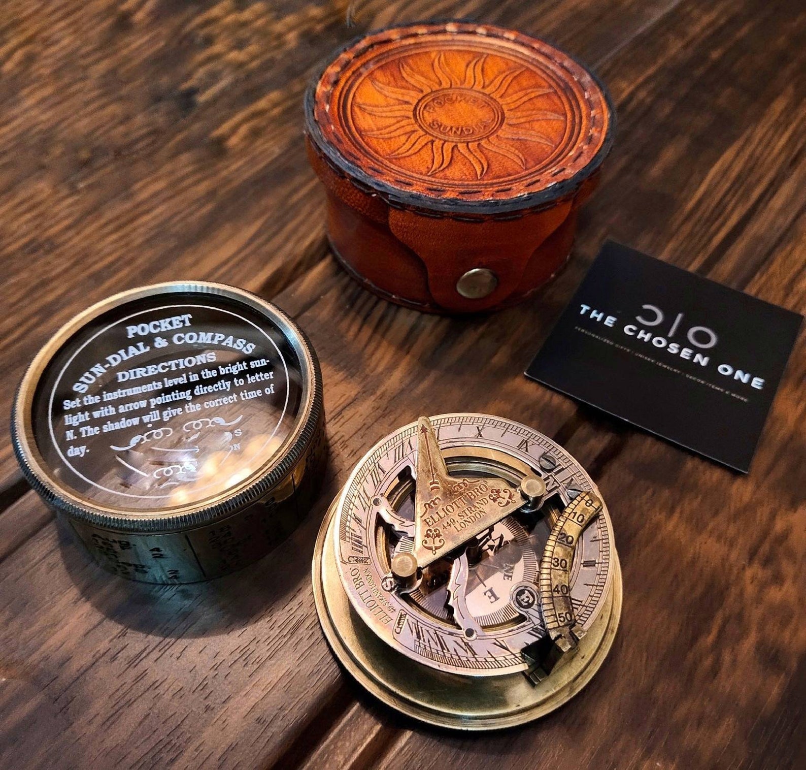 Working Compass Brass Sundial Handmade Nautical Sundial | Etsy