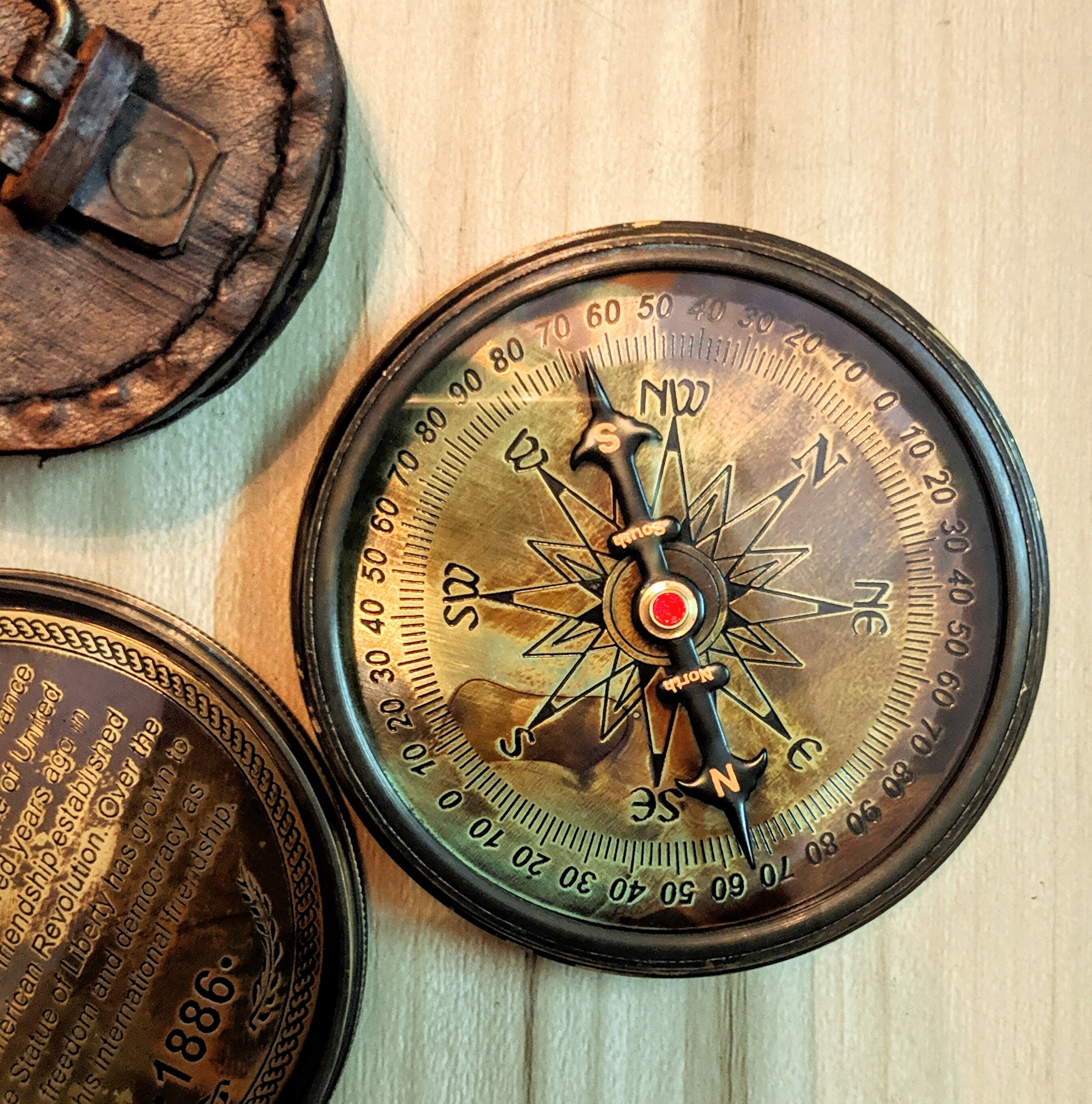 Handmade Brass Pocket Compass Nautical Compass With - Etsy