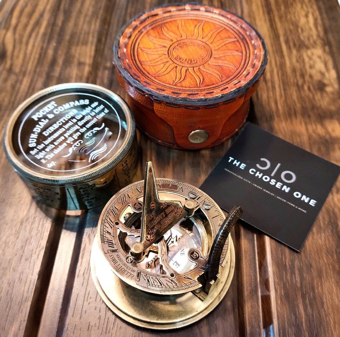 Working Compass Brass Sundial Handmade Nautical Sundial | Etsy