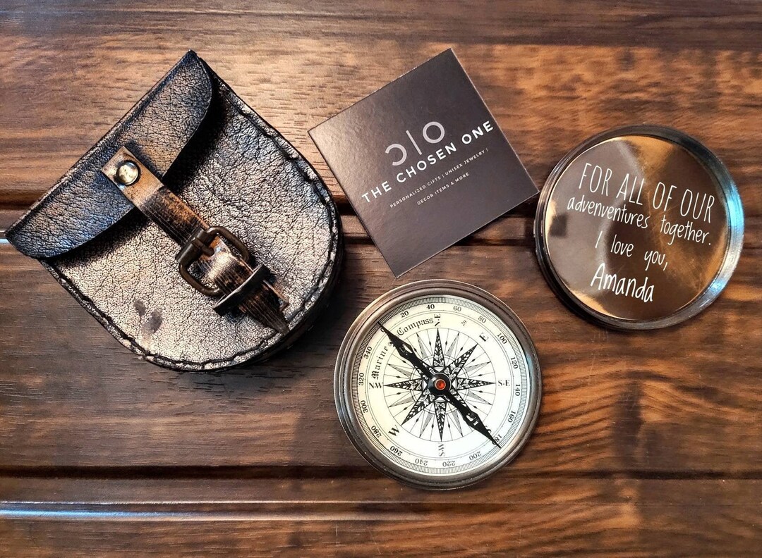 Personalized Gift Compass, Gift for Husband, Custom Engraved Compass ...