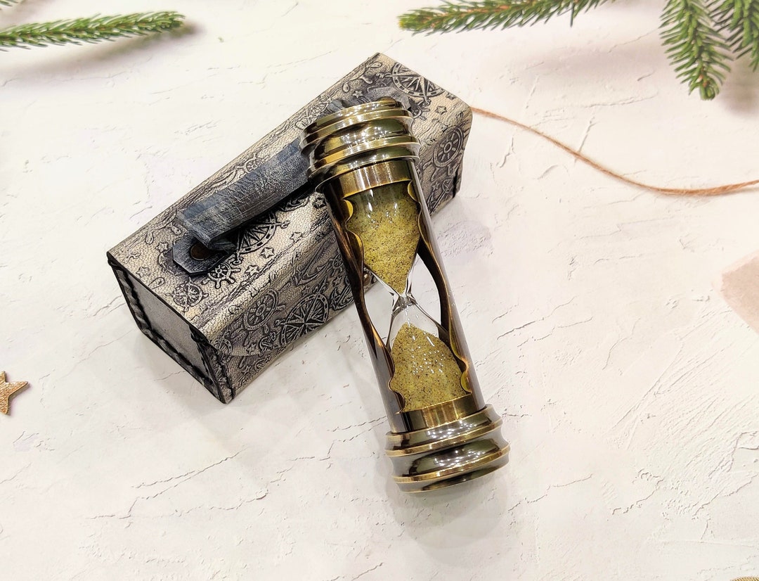 Personalised Hourglass Sand Timer, Brass Sand Timer, Brass Figurine ...