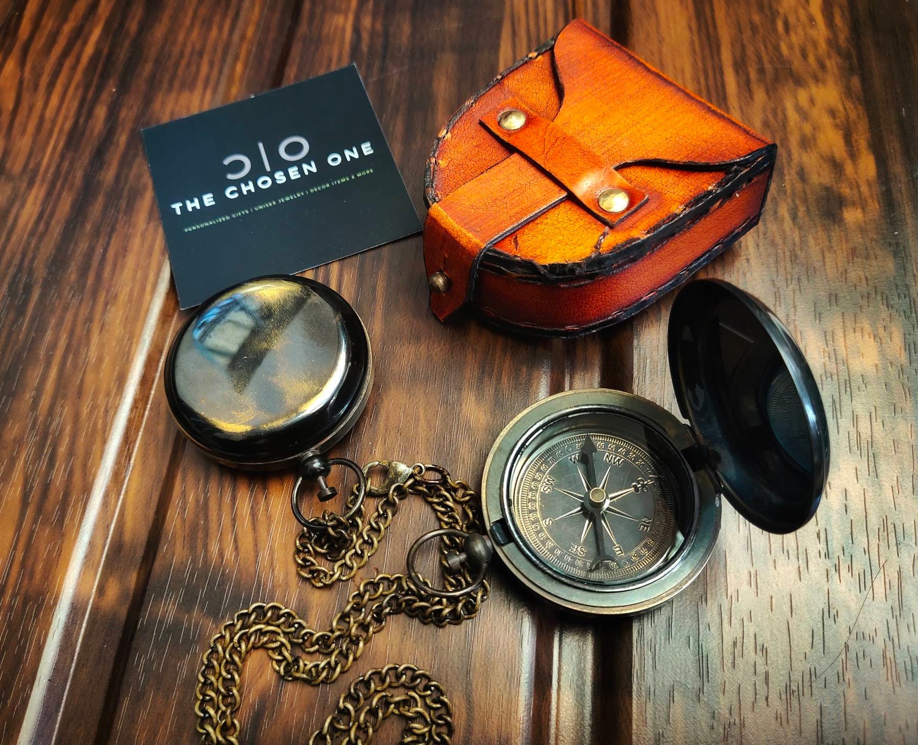 Personalized Brass Compass, Vintage Finish, Locket Compass ...