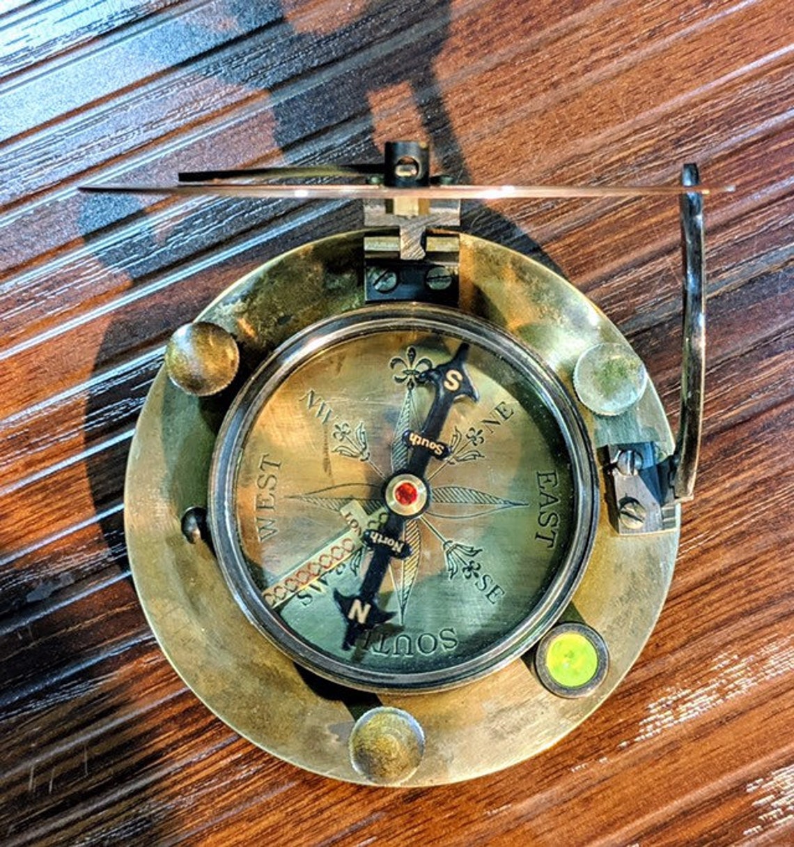 Full Handmade Sundial Compass Brass Nautical Collectible Gift | Etsy