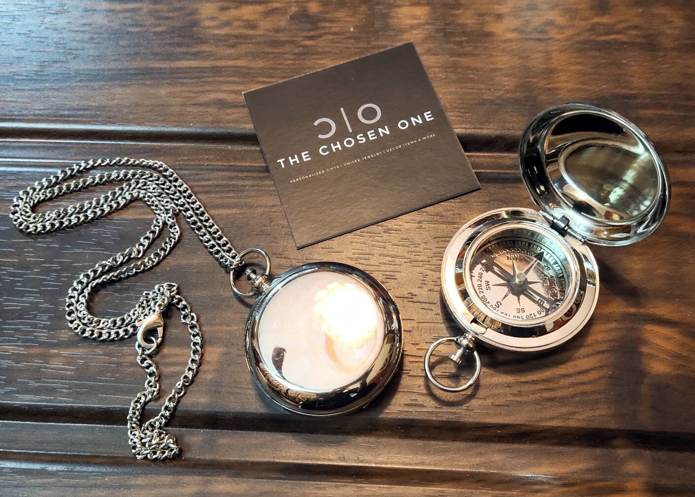 Personalized Compass Silver Compass Gift for Wife - Etsy