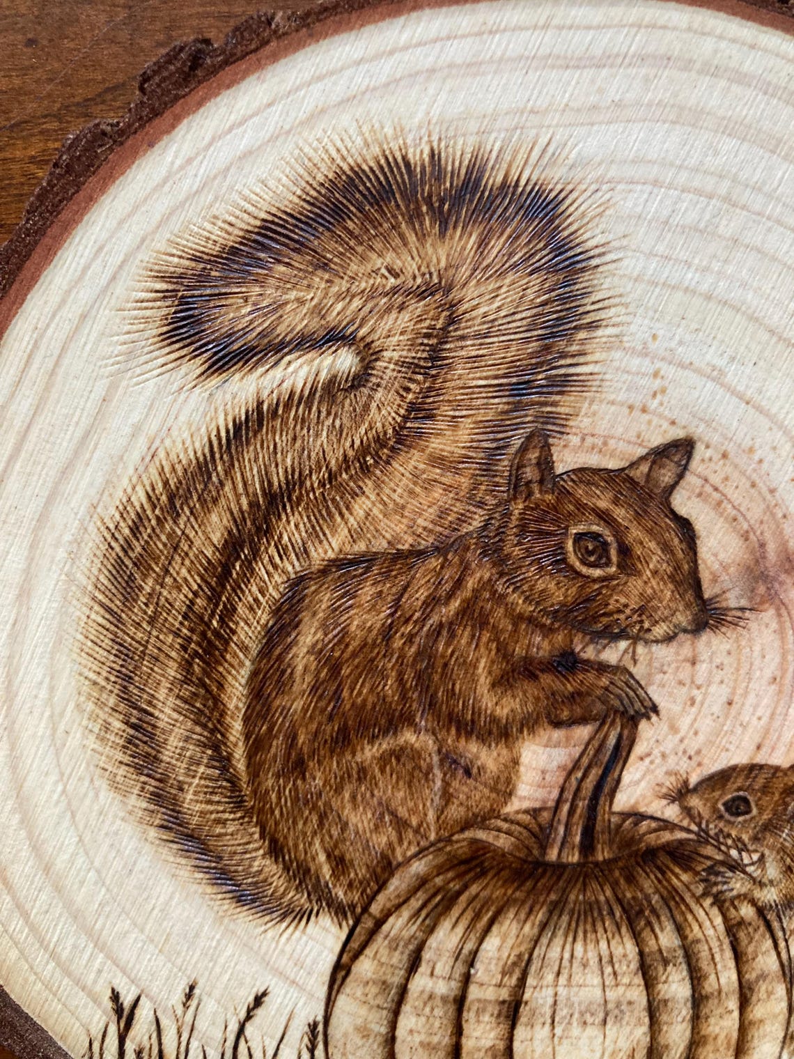 Fall Wood Decor, Squirrel Art, Wood Burning Art, Wood Wall Art, Animal ...